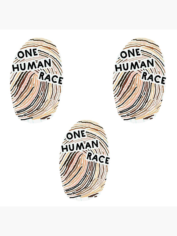 "One human race thumbprint sticker pack!" Art Print by noorsstickers ...