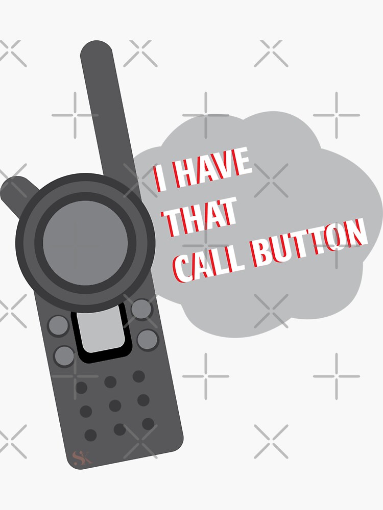 "Retail - Call Button" Sticker by makeupaura | Redbubble