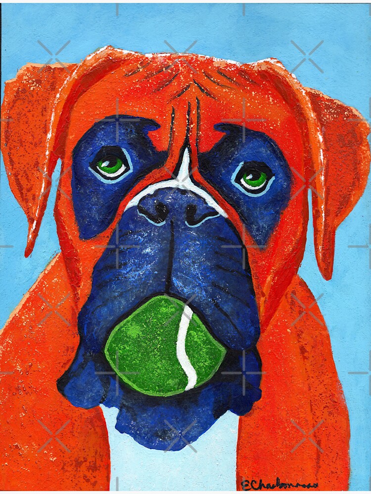 "Butch the Boxer" Sticker by charbonneauart | Redbubble