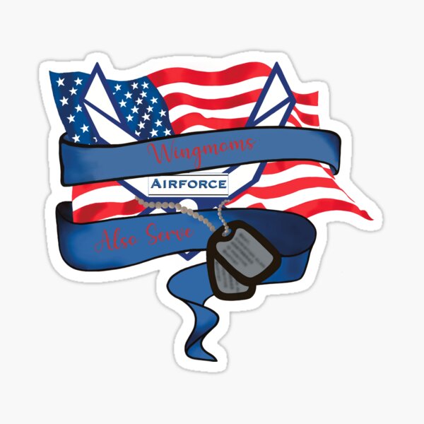 "AirForce Wingmoms" Sticker for Sale by Besta1 | Redbubble