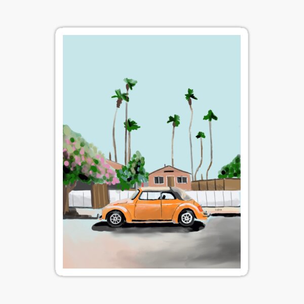 "Island Car " Sticker by Artfullyd | Redbubble