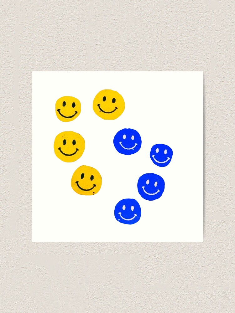 "Smiley face sticker pack" Art Print for Sale by noorsstickers | Redbubble