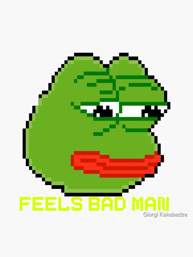 Pegatina «Pepe the forg 8bit - Feels Bad Man» de dschinghiskhan | Redbubble