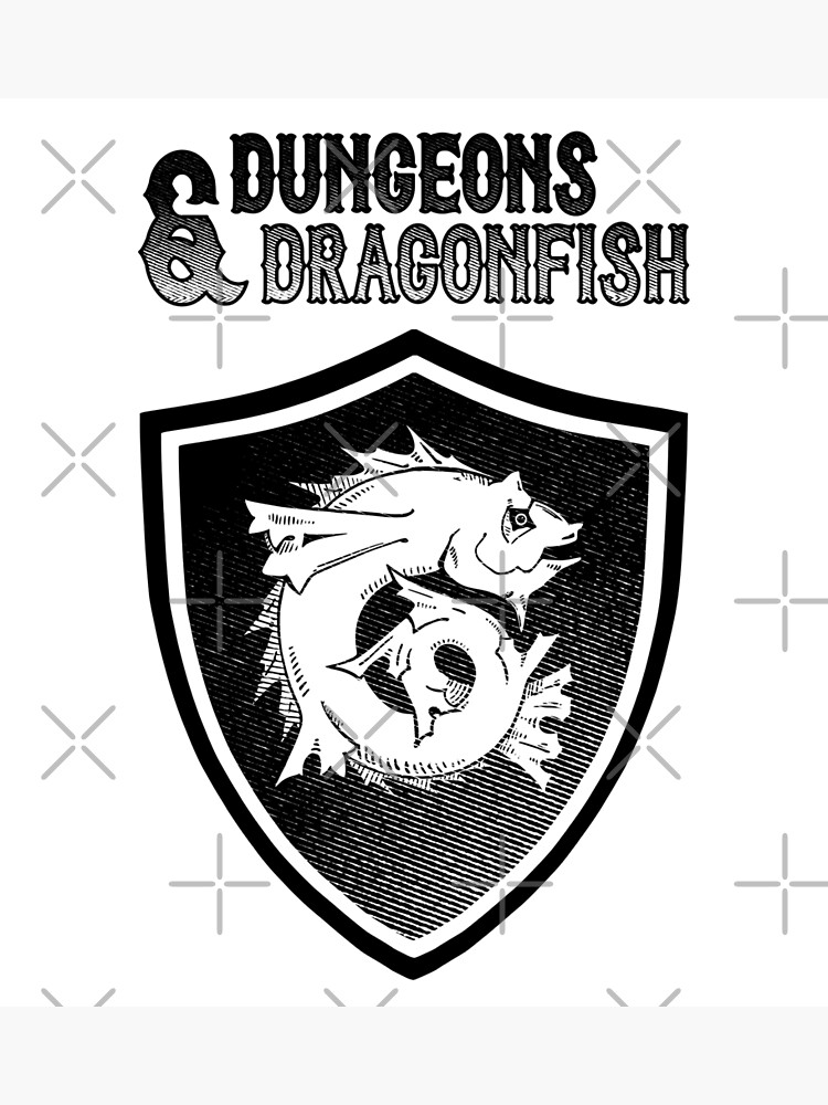 "Dungeons & Dragonfish shaded" Poster by infleims | Redbubble