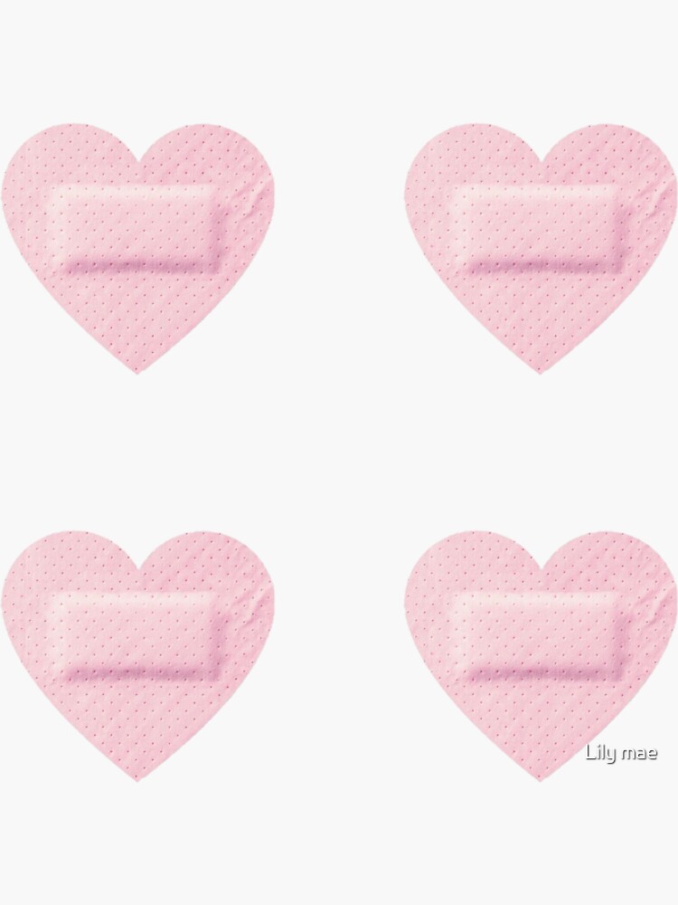 "heart bandaids" Sticker for Sale by kitterie | Redbubble
