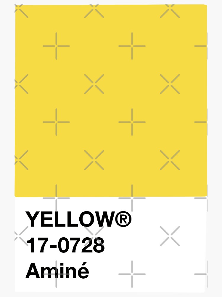 "YELLOW AMINÉ PANTONE" Sticker for Sale by Glossypop | Redbubble