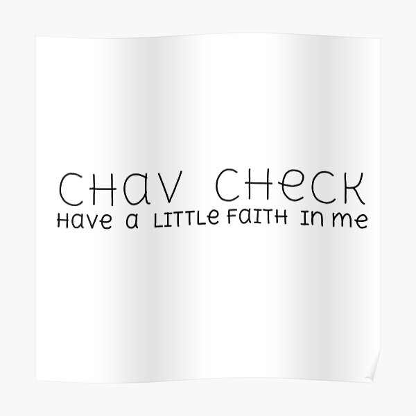 "Chav Check Tik Tok" Poster for Sale by doodlesbylinds1 | Redbubble