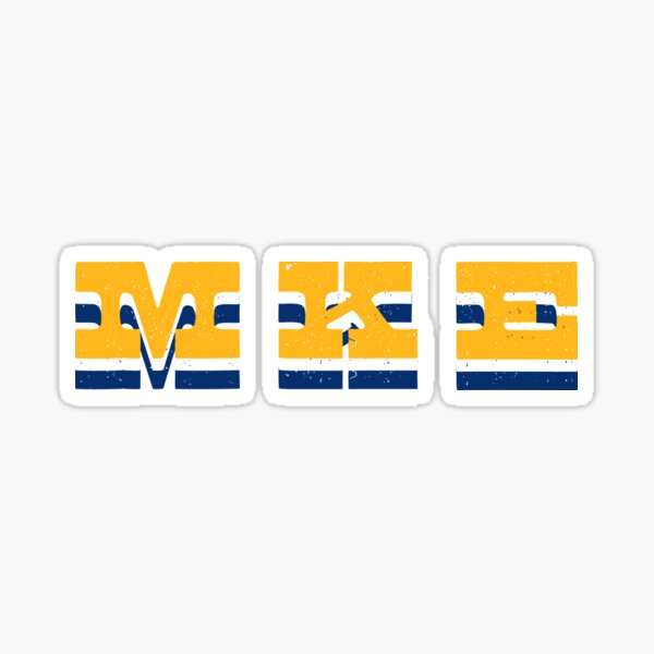 "MKE Blue & Gold" Sticker for Sale by makeupaura | Redbubble