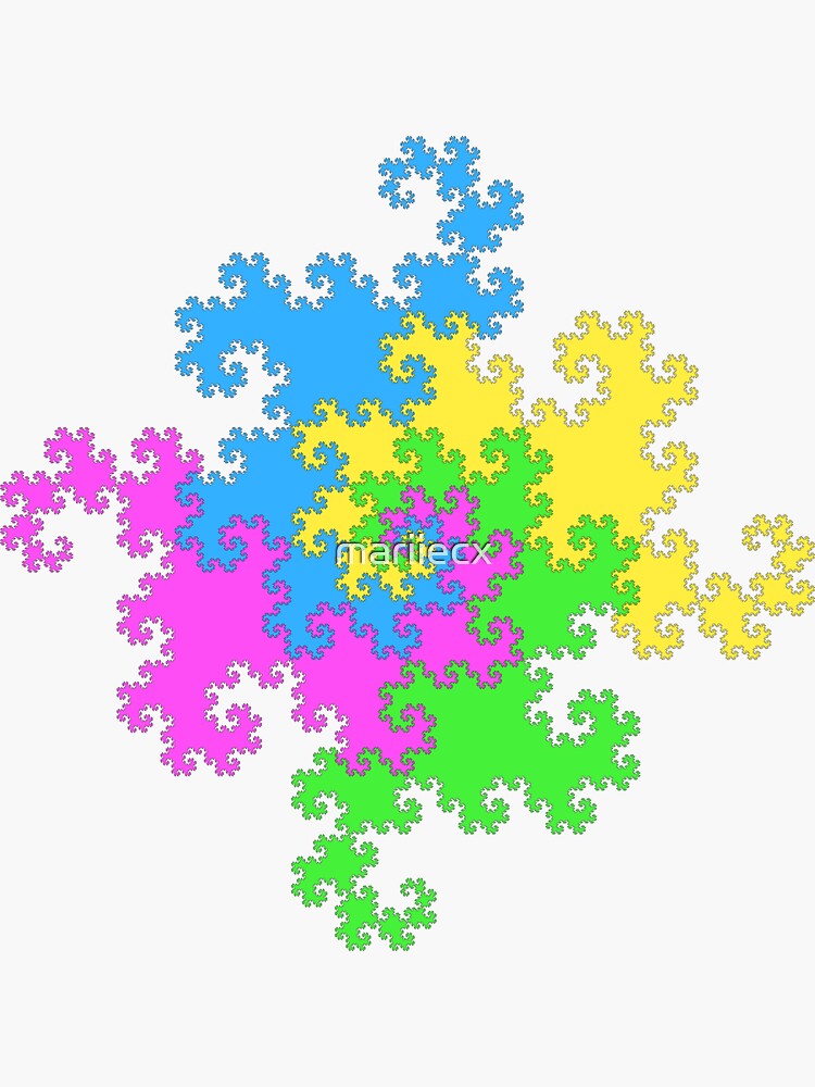 "Dragons Curve Spiral" Sticker by mariiecx | Redbubble