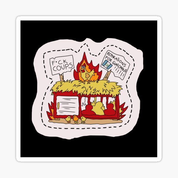 "REPARATIONS NOW FOR GUATEMALA" Sticker for Sale by rouxbitussin ...