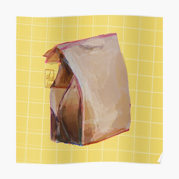 "paper bag" Poster for Sale by trashcangoddess | Redbubble