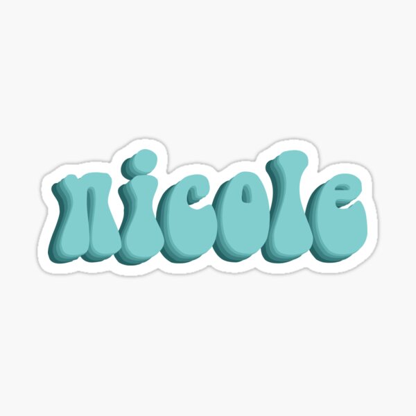 "Nicole" Sticker for Sale by emmakate2044 | Redbubble