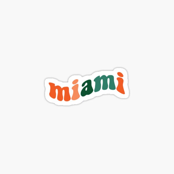"University of Miami" Sticker for Sale by wkatlyn | Redbubble