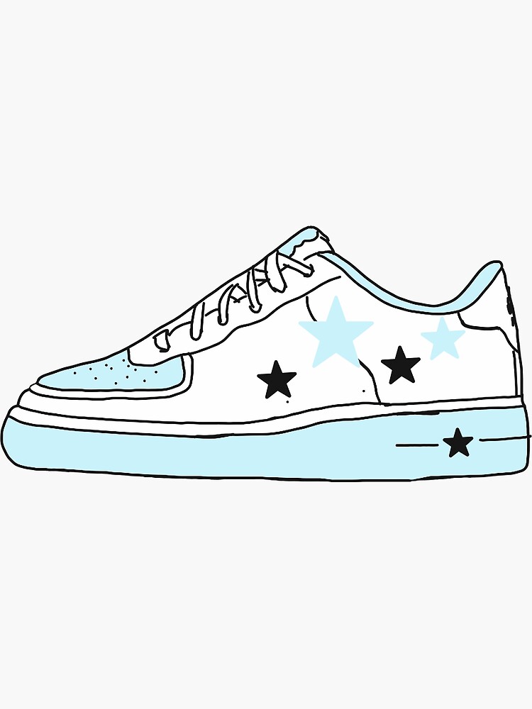 "AF1 with stars shoe sticker" Sticker for Sale by ivorystickers | Redbubble