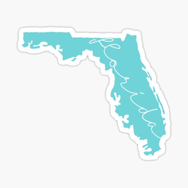 "Florida Outline Art" Sticker for Sale by styledbycarli | Redbubble
