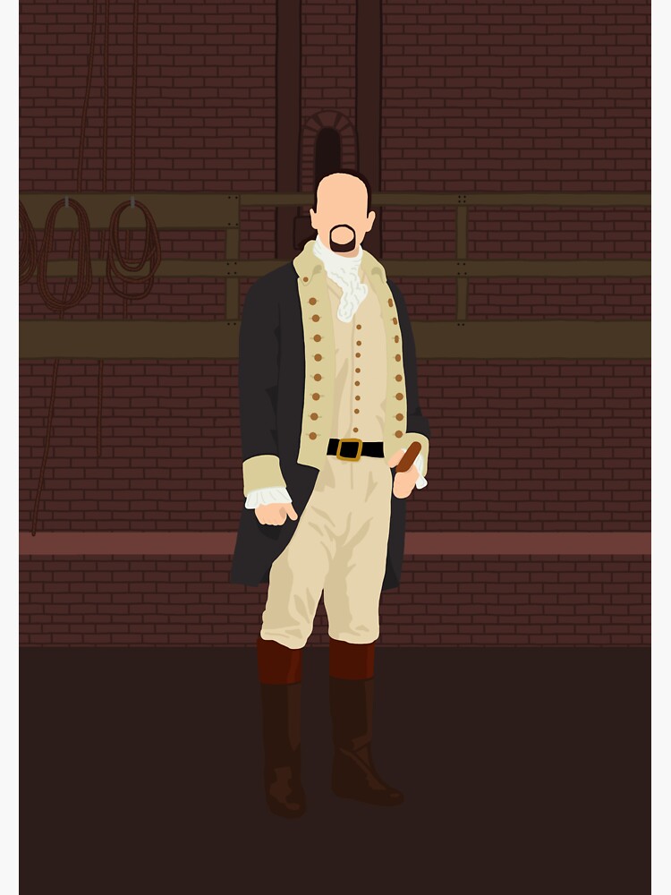 "Alexander Hamilton digital artwork." Sticker by LozQuick | Redbubble