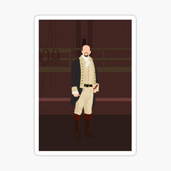 "Alexander Hamilton digital artwork." Sticker by LozQuick | Redbubble