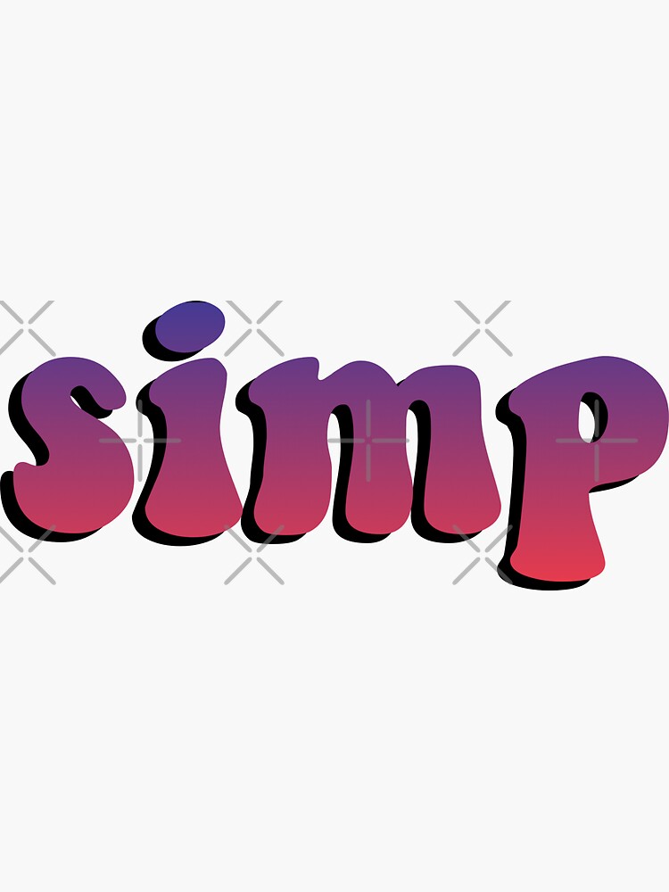 "simp" Sticker by itsnellysan | Redbubble