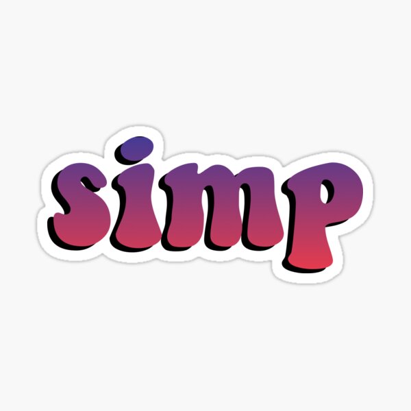 "simp" Sticker by itsnellysan | Redbubble