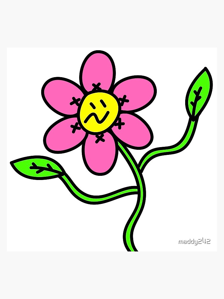 "Flower Drawing Sticker" Sticker by maddy242 | Redbubble