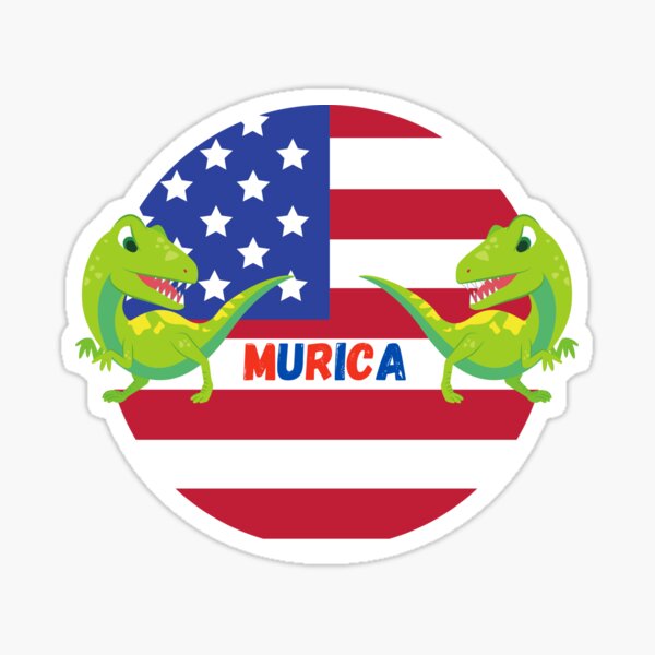 "T-Rex Murica Flag" Sticker for Sale by welcome20 | Redbubble