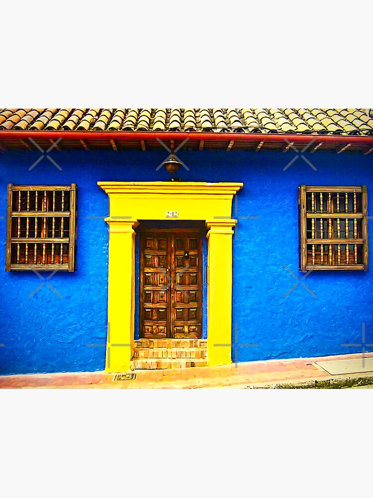 "Colorful Vintage Facade" Sticker for Sale by Trebolazul | Redbubble