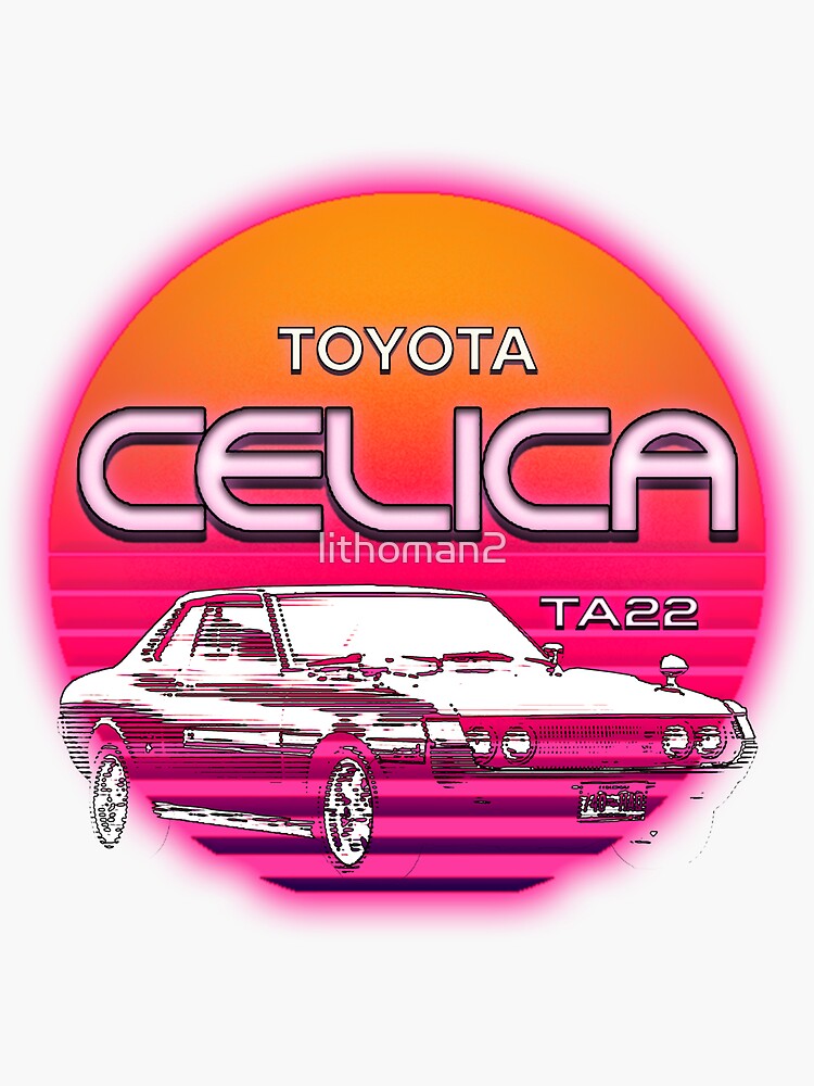 "Toyota Celica TA22 Outrun Graphic" Sticker by lithoman2 | Redbubble