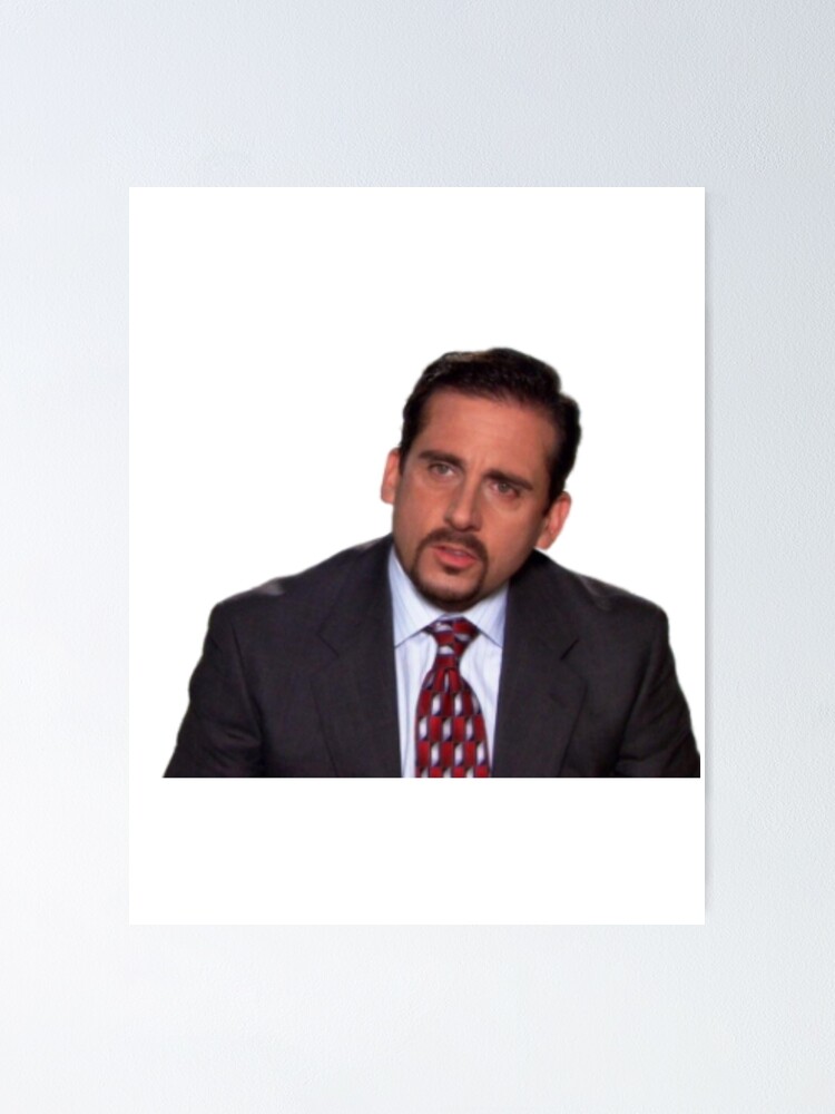 "Michael Scott with mustache beard - The Office" Poster by ...