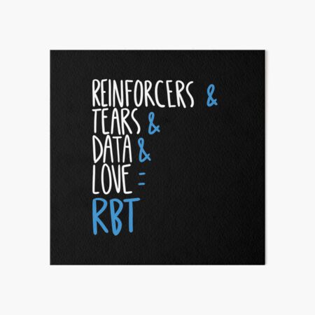 "RBT Appreciation - White / Blue on Black" Art Board Print by ...