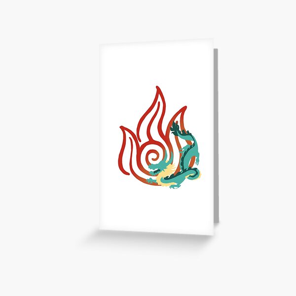 "ATLA Avatar: The Last Airbender Fire Bender Tribe Logo " Greeting Card ...