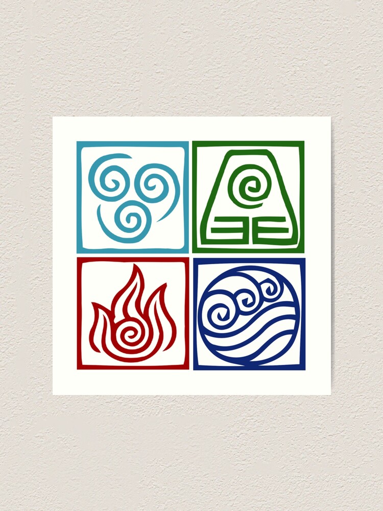 "Bending Symbols Avatar: The Last Airbender" Art Print by Isabella015 ...