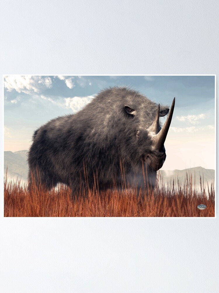 "Pleistocene Rhino" Poster for Sale by DanielEskridge | Redbubble