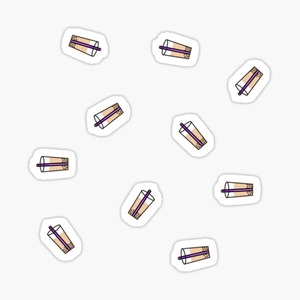 "Boba Tea Glass Sticker Pk of 10" Sticker for Sale by daisyscreationz ...