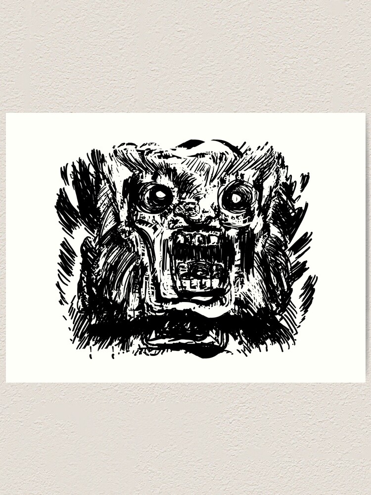 "Scary Hide Your Face" Art Print for Sale by SkullCringe | Redbubble