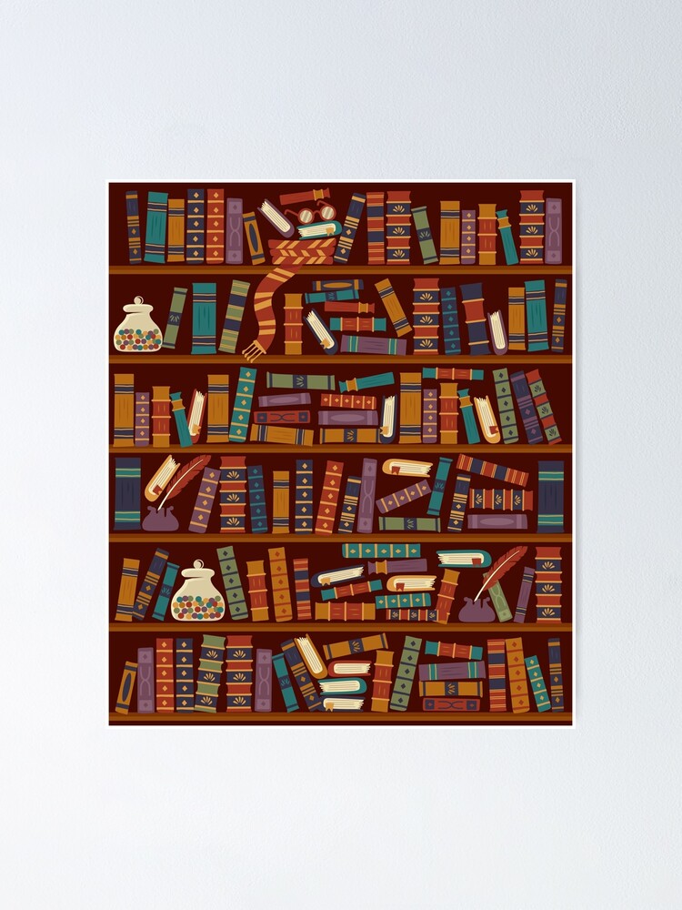 "Bookshelf" Poster for Sale by risarodil | Redbubble