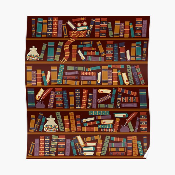 "Bookshelf" Poster by risarodil | Redbubble