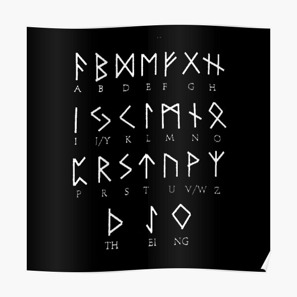 "Runic Viking Alphabet" Poster by Zogoi | Redbubble