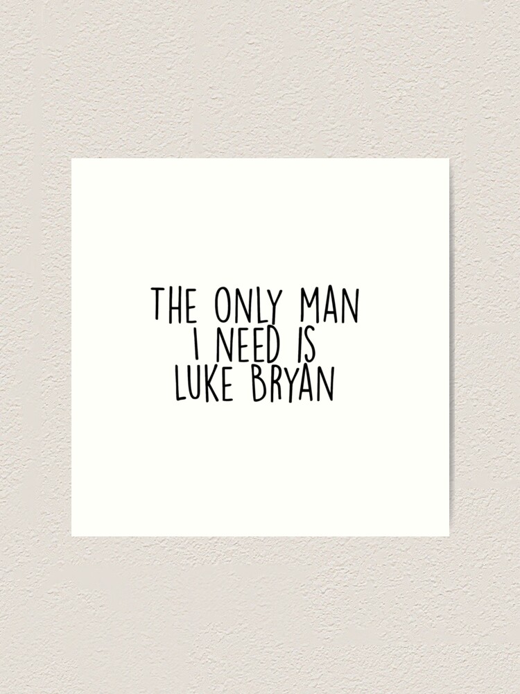 "Luke Bryan sticker" Art Print by happisunshine | Redbubble