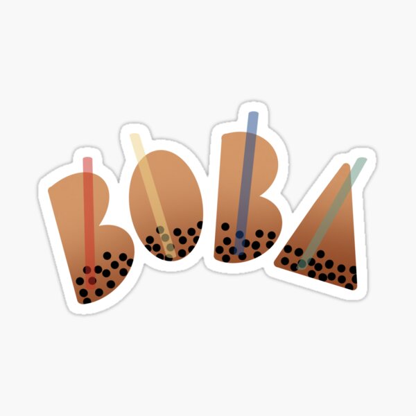 "Boba Word Art" Sticker for Sale by avaye | Redbubble