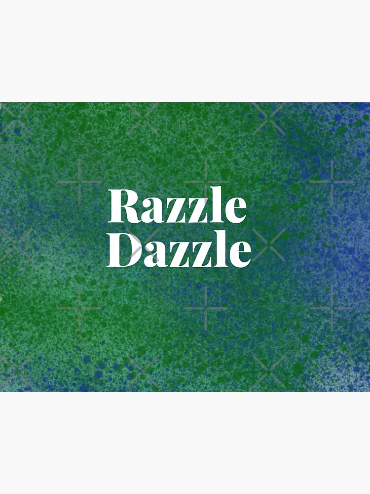 "Razzle Dazzle Mask (Blue and Green)" Sticker by SisterRedcap | Redbubble