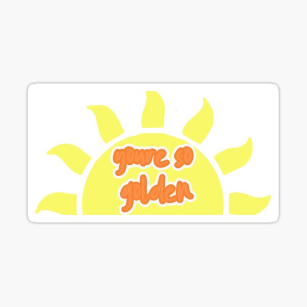 "Golden Harry Styles sticker " Sticker for Sale by abbyharangozo ...