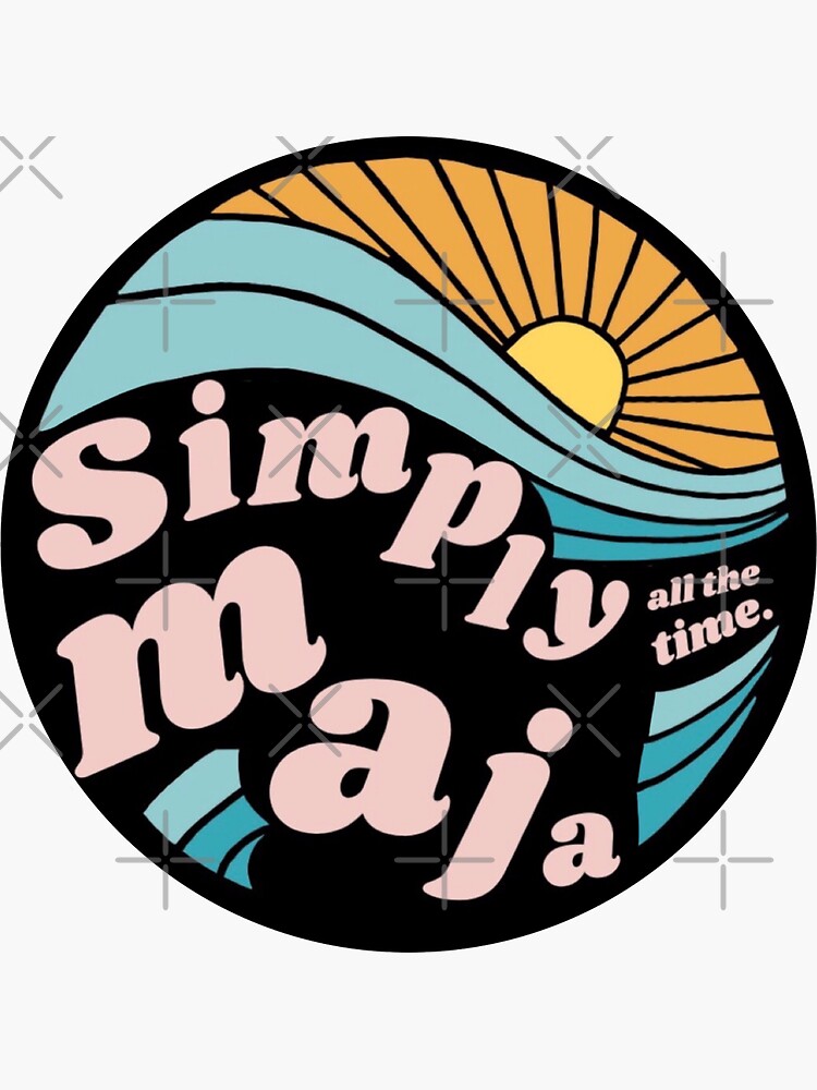 "Simply Maja- Black" Sticker for Sale by Krisnapatel | Redbubble