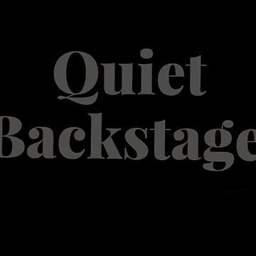 "Quiet backstage!" Mask for Sale by SisterRedcap | Redbubble