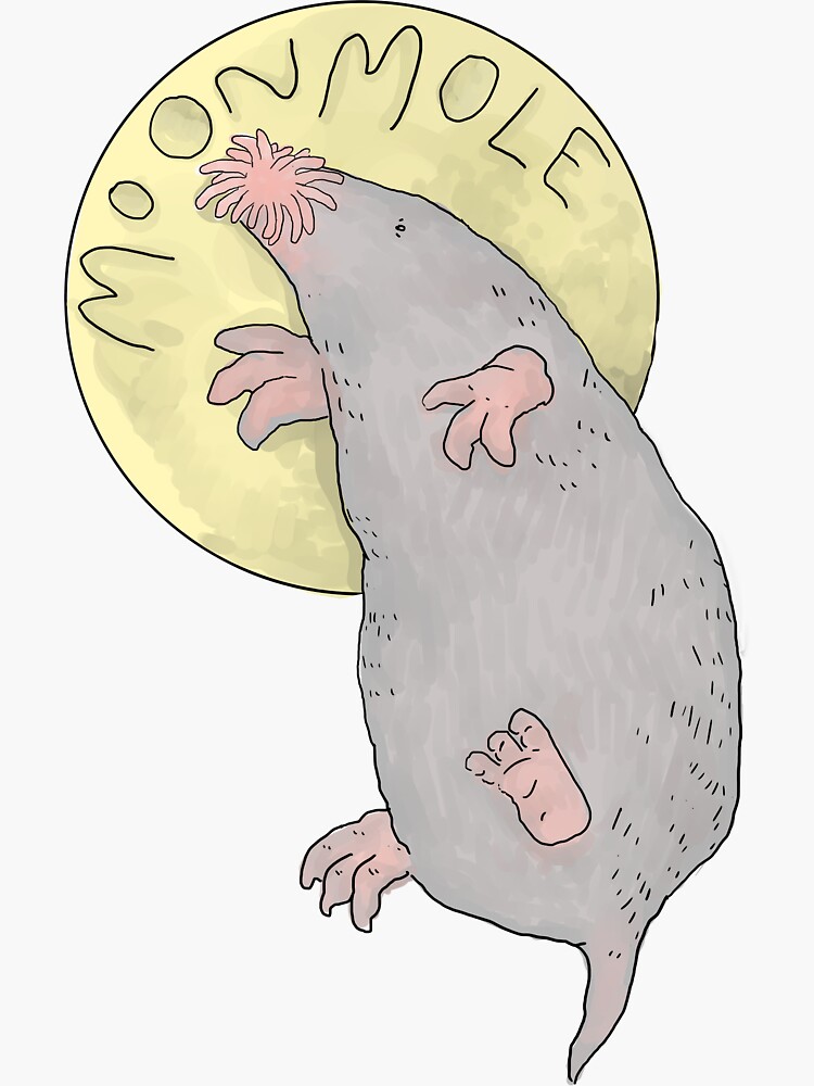 Moonmole Stickers for Sale | Redbubble