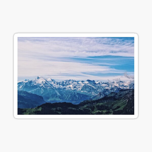 "Swiss Alps on Mount Titlis Switzerland (Photo Card/Sticker)" Sticker ...