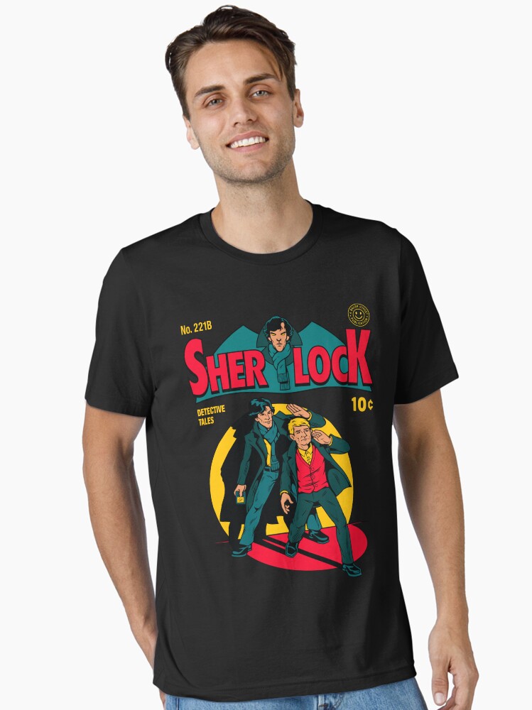 "Sherlock Comic" Essential T-Shirt for Sale by harebrained | Redbubble