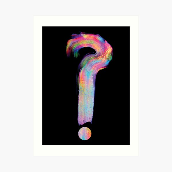 "Psychedelic Tipper Question Mark" Art Print for Sale by ...