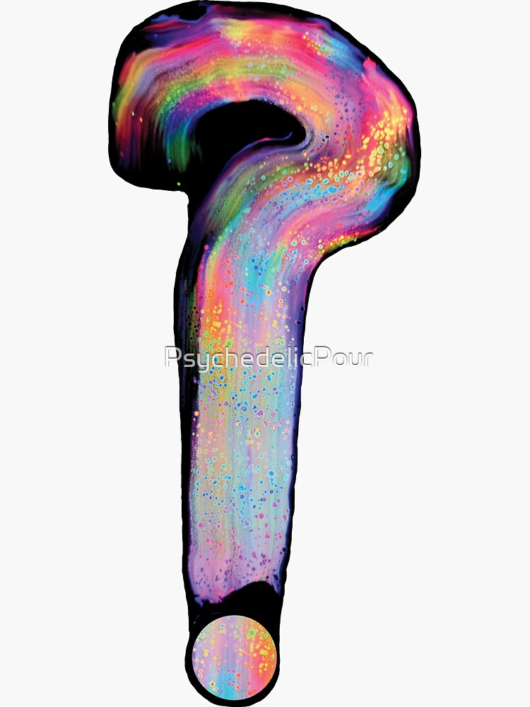 "Psychedelic Tipper Question Mark" Sticker for Sale by PsychedelicPour ...