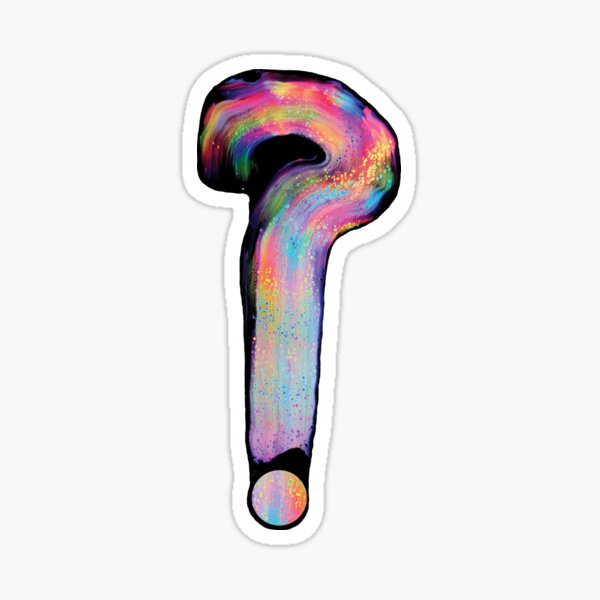 "Psychedelic Tipper Question Mark" Sticker for Sale by PsychedelicPour ...