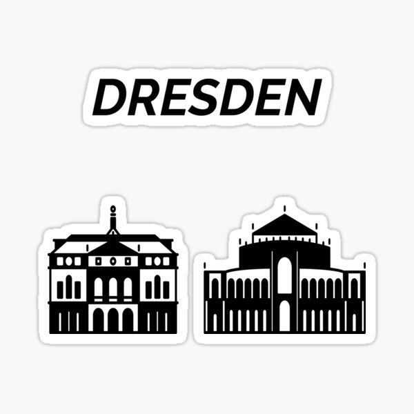 "Dresden Skyline, Germany" Sticker by marosharaf | Redbubble